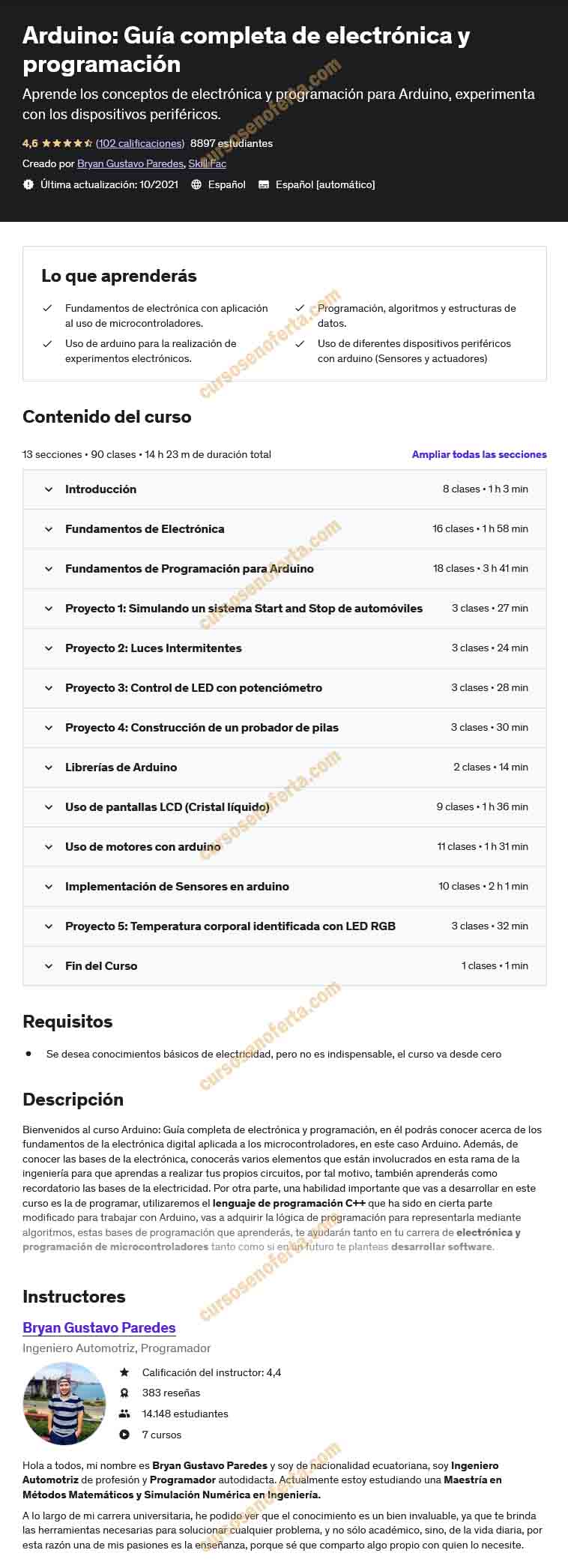 Arduino Guía completa de electrónica y programación - cursosenoferta.com Arduino Guía completa de electrónica y programación - cursosenoferta.com